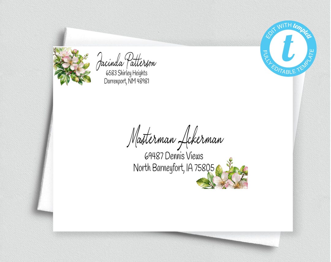 Printable Editable Address and Return Labels/avery Label 5263 & 8160 ...