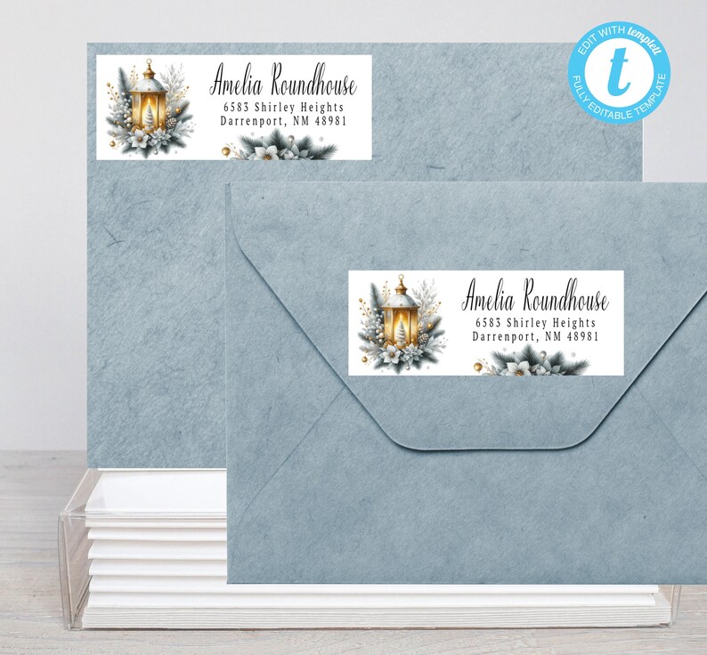 Winter Lamp Printable Mailing-return Address Labels/avery Label 5263 ...
