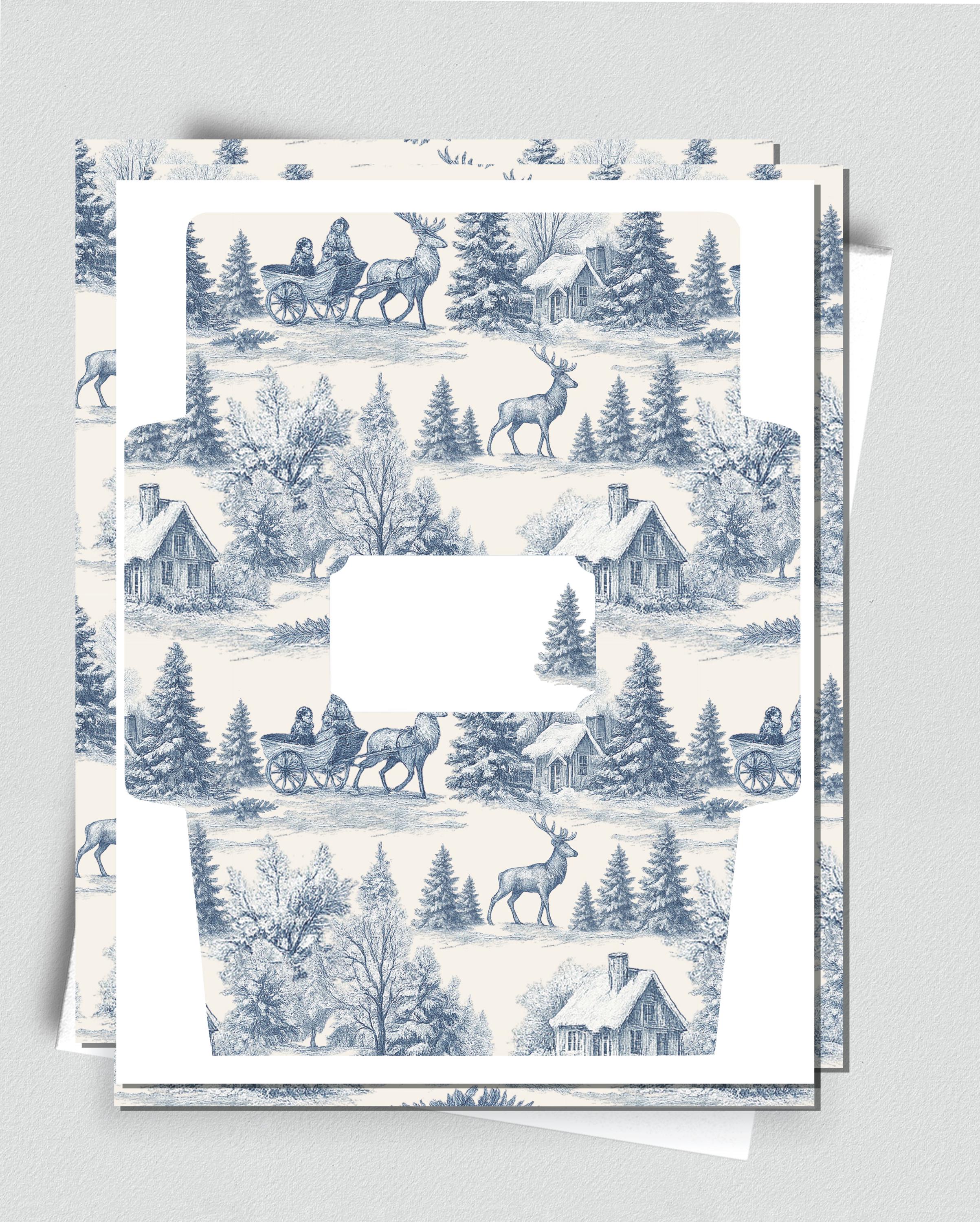Winter Scene Stationery Set 8.5x11/letter Writing Paper/digital ...