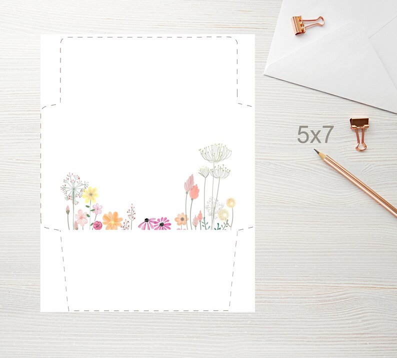 5x7 Thank You Printable Flat Note Card & Tent Card - Etsy