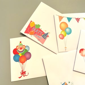 Set of 5 Printable Happy Birthday Envelopes 5x7/printable Envelope ...