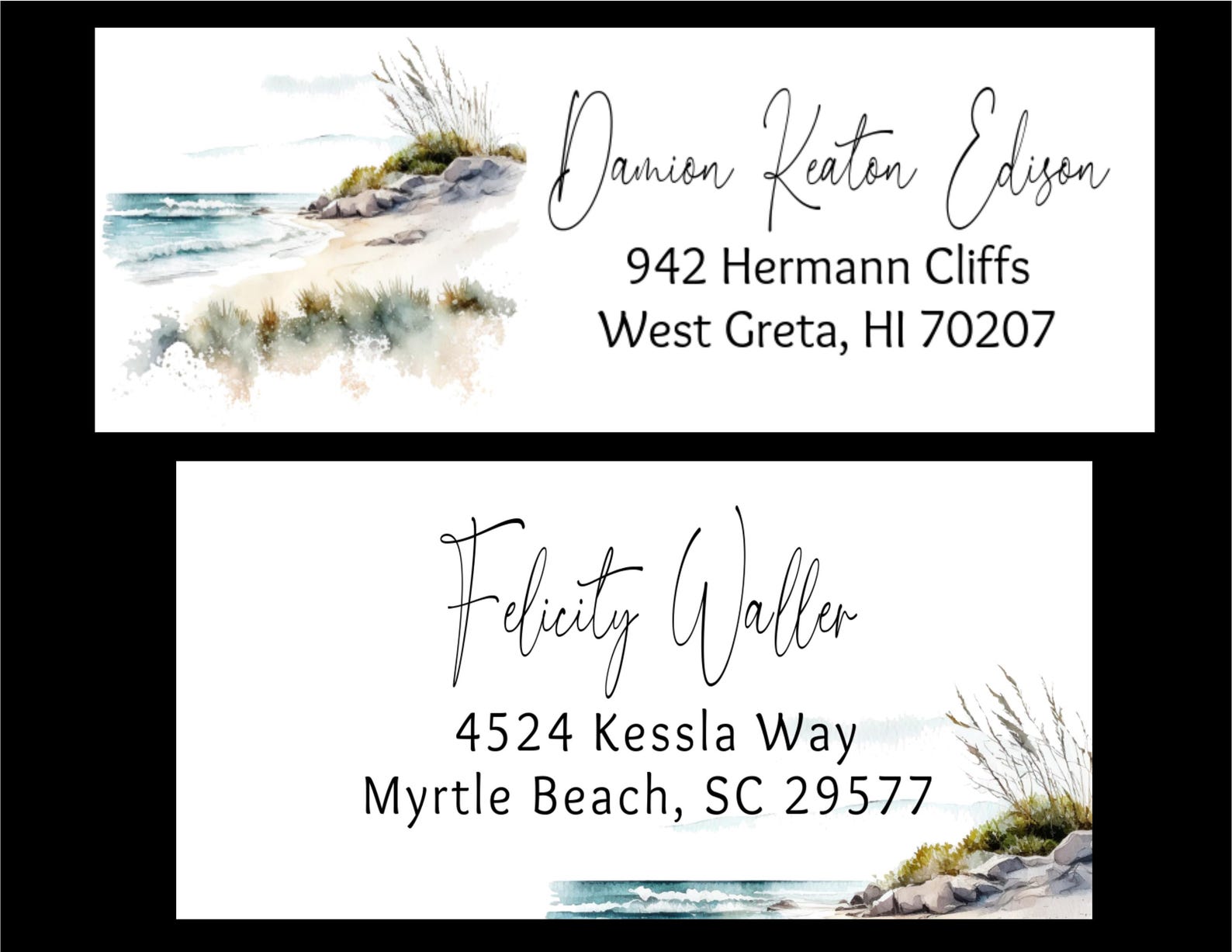 Printable Beach Address and Return Labels/avery Label 5263 & 8160 ...