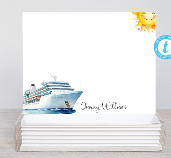 Personalized s With Envelopes Cruise Printable Card Thank You Template ...