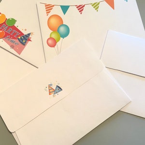 Set of 5 Printable Happy Birthday Envelopes 5x7/printable Envelope ...