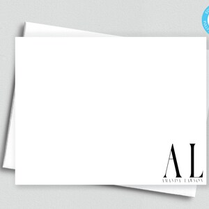 Personalized Printable Editable Flat Single Sided Note Card/5.5x4.25 ...