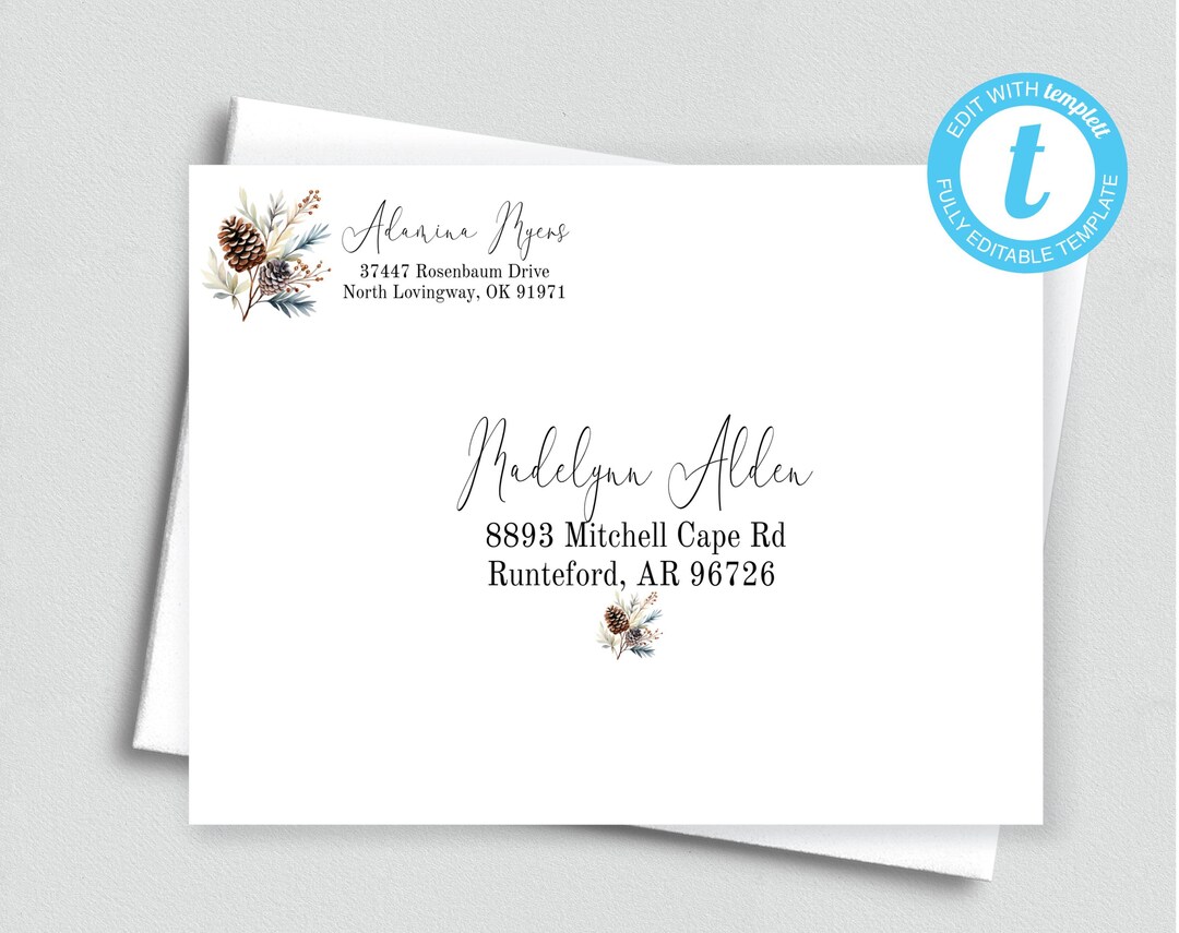Printable Editable Address and Return Labels/avery Label 5263 & 8160 ...