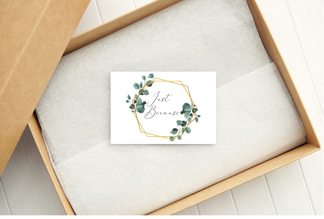 Printable Just Because Card With Envelope 1352/instant Download/diy ...