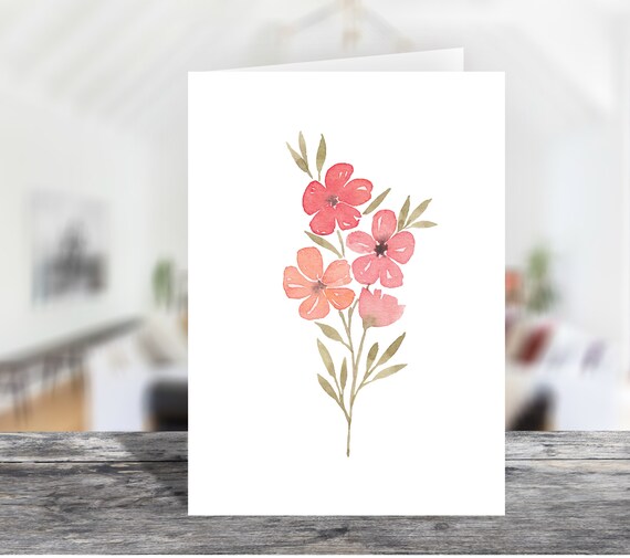 4x6 Printable Portrait Flat Note Card & Tent Note Card - Etsy