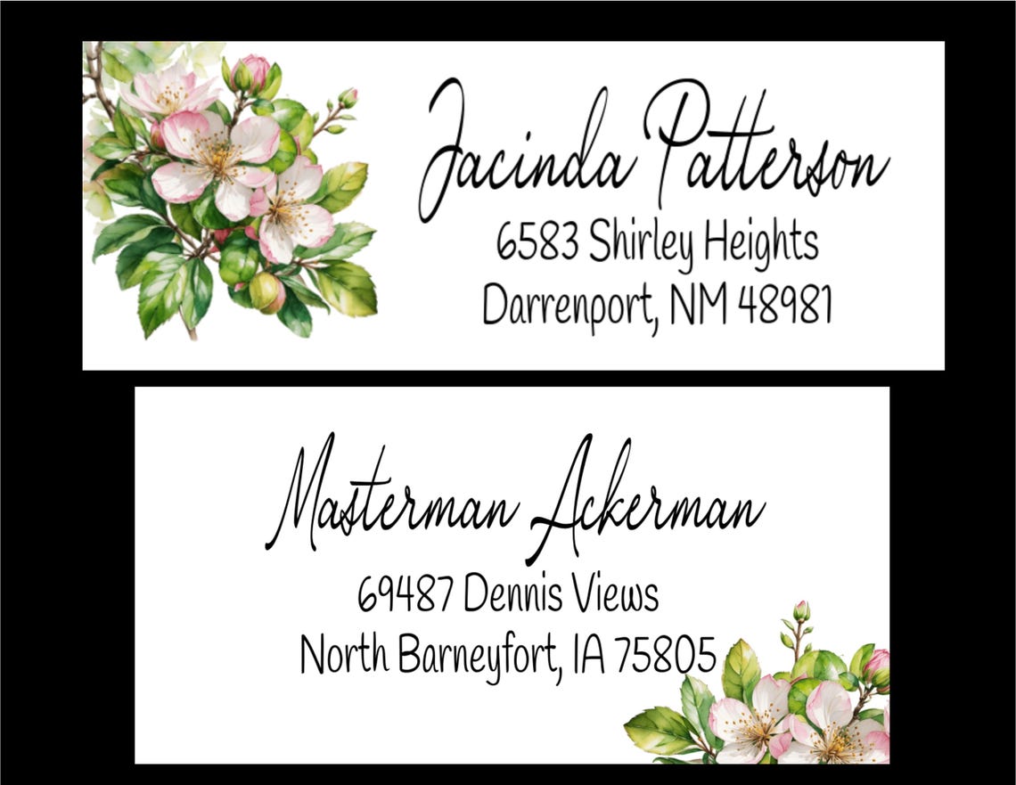 Magnolias Printable Address and Return Labels/avery Label 5263 & 8160 ...