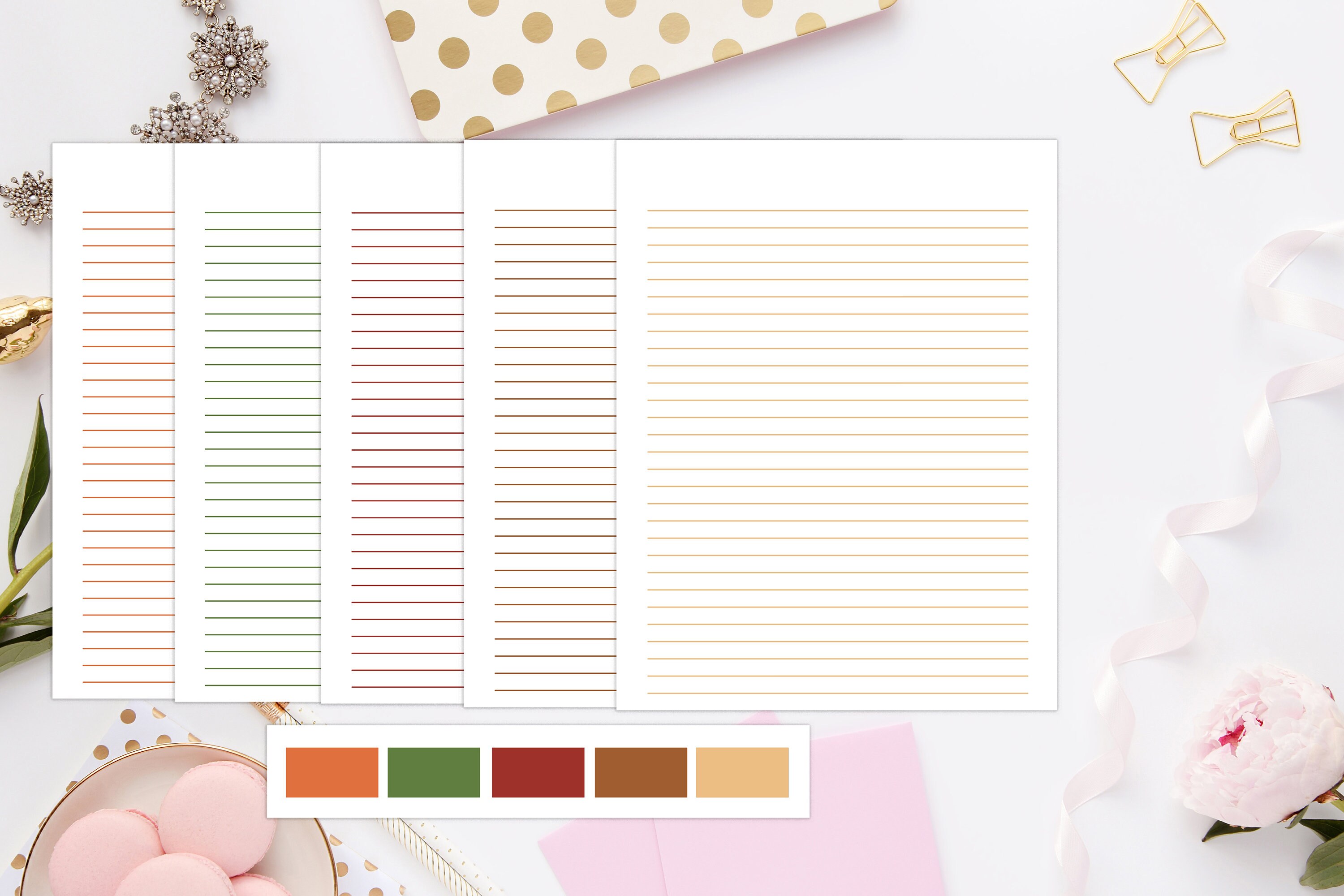 Color Palette 10 Printable Stationery 8.5x11 1102/Printable | Etsy