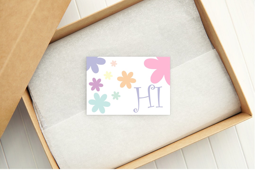 Spring Flowers Printable Flat Note Card 1265/instant Download/printable ...