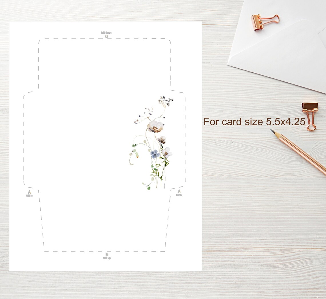 Personalized Printable Editable Flat Single Sided Note - Etsy