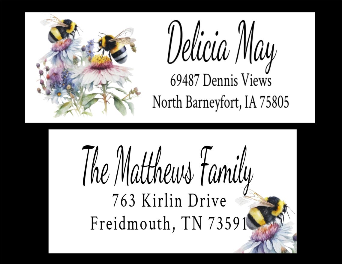 Honeybees Printable Address and Return Labels/avery Label 5263 & 8160 ...