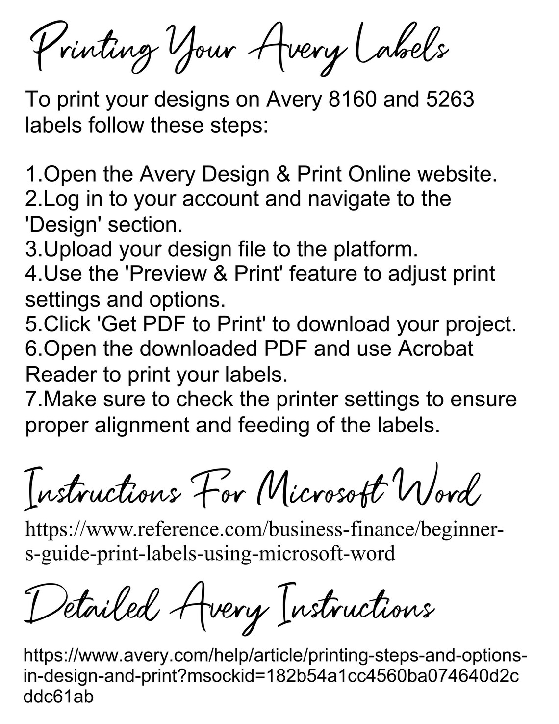 Printable Beach Address and Return Labels/avery Label 5263 & 8160 ...