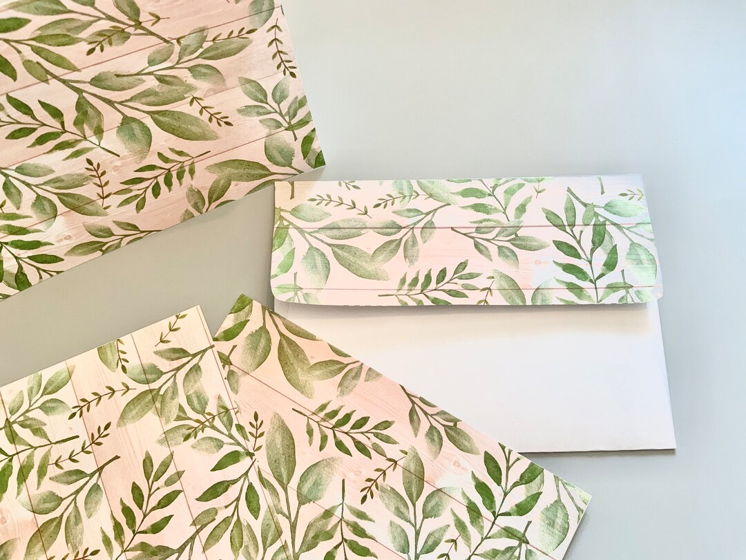 5x7 Woodsy Botanical Printable Flat Note Cards & Tent Card With ...