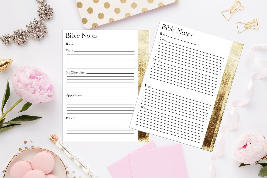 Bible Study Notes Pages Brown 8.5x11 158/printable Bible Notes ...