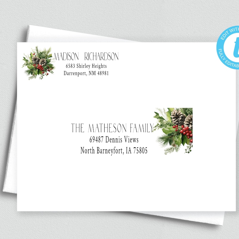 Printable Christmas Labels Avery 8160 - Etsy