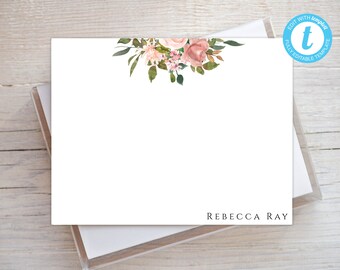 5x7 Spring Romance Printable Flat Note Cards & Portrait Card - Etsy