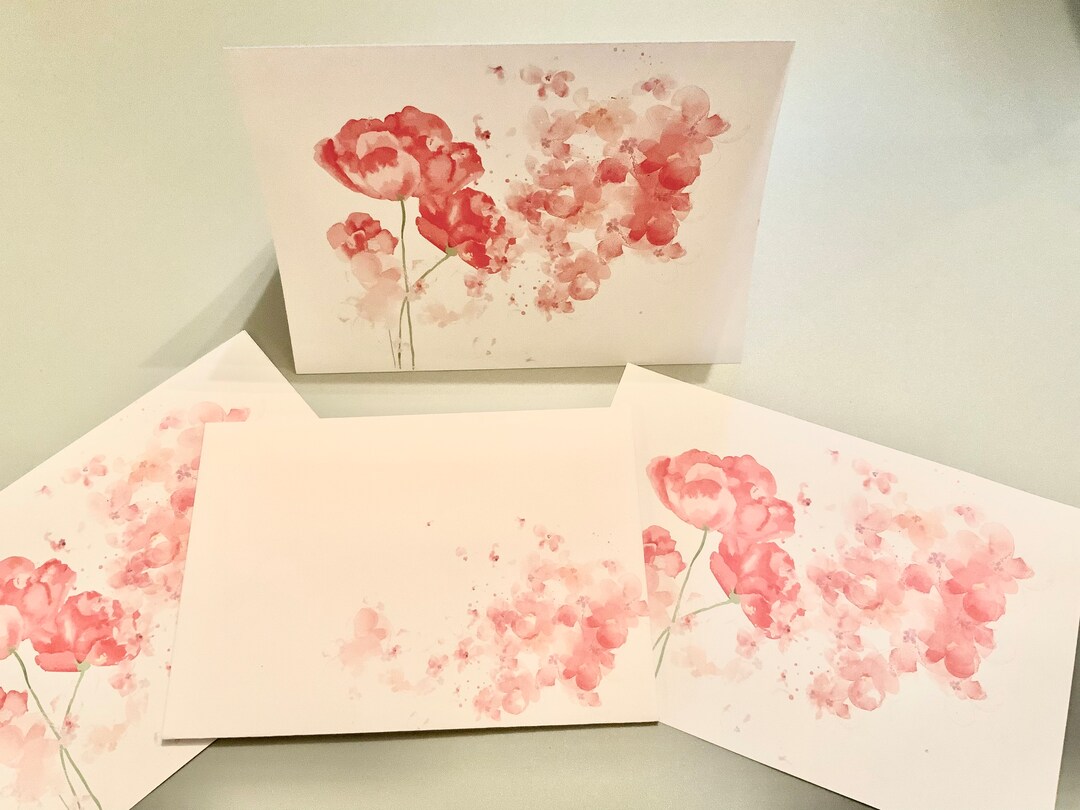 Printable 5x7 Flat Note Cards & Tent Card With Envelope 160/instant ...