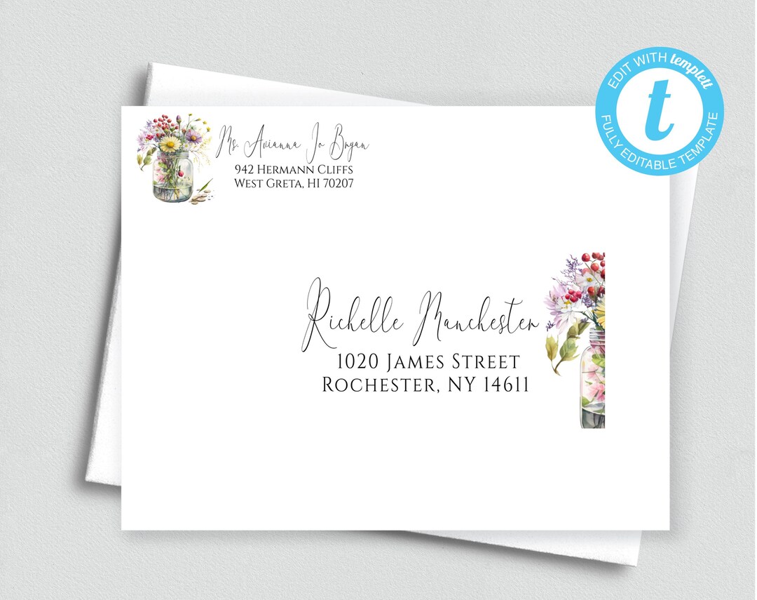 Printable Editable Address and Return Labels/avery Label 5263 & 8160 ...