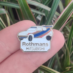 Rothmans Mitsubishi Rally Racing Car Vintage Enamel Lapel Pin Badge. - Etsy