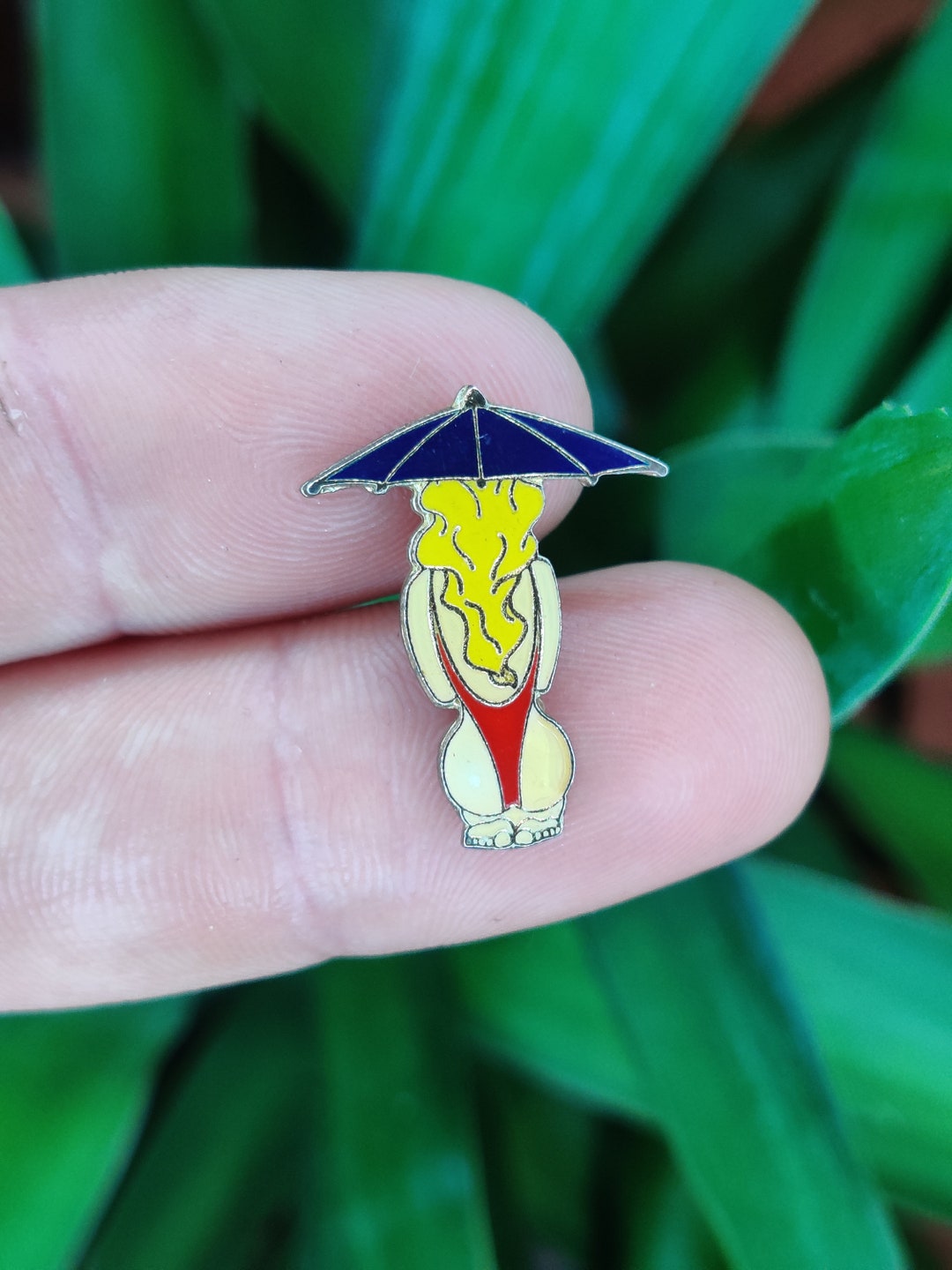 Vintage Pin up Enamel Pin Badge. - Etsy