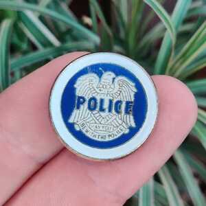 Police USA, Vintage Lapel Pin Badge. - Etsy