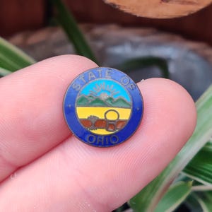 Ohio State USA, Vintage Enamel Lapel Pin Badge. - Etsy