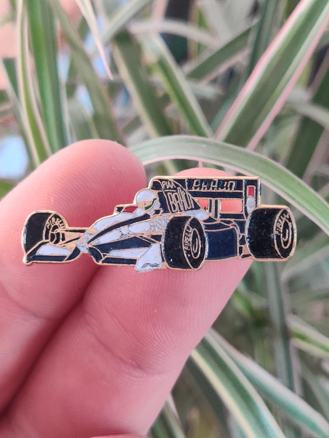 Formula One Race Car Vintage Enamel Pin. - Etsy