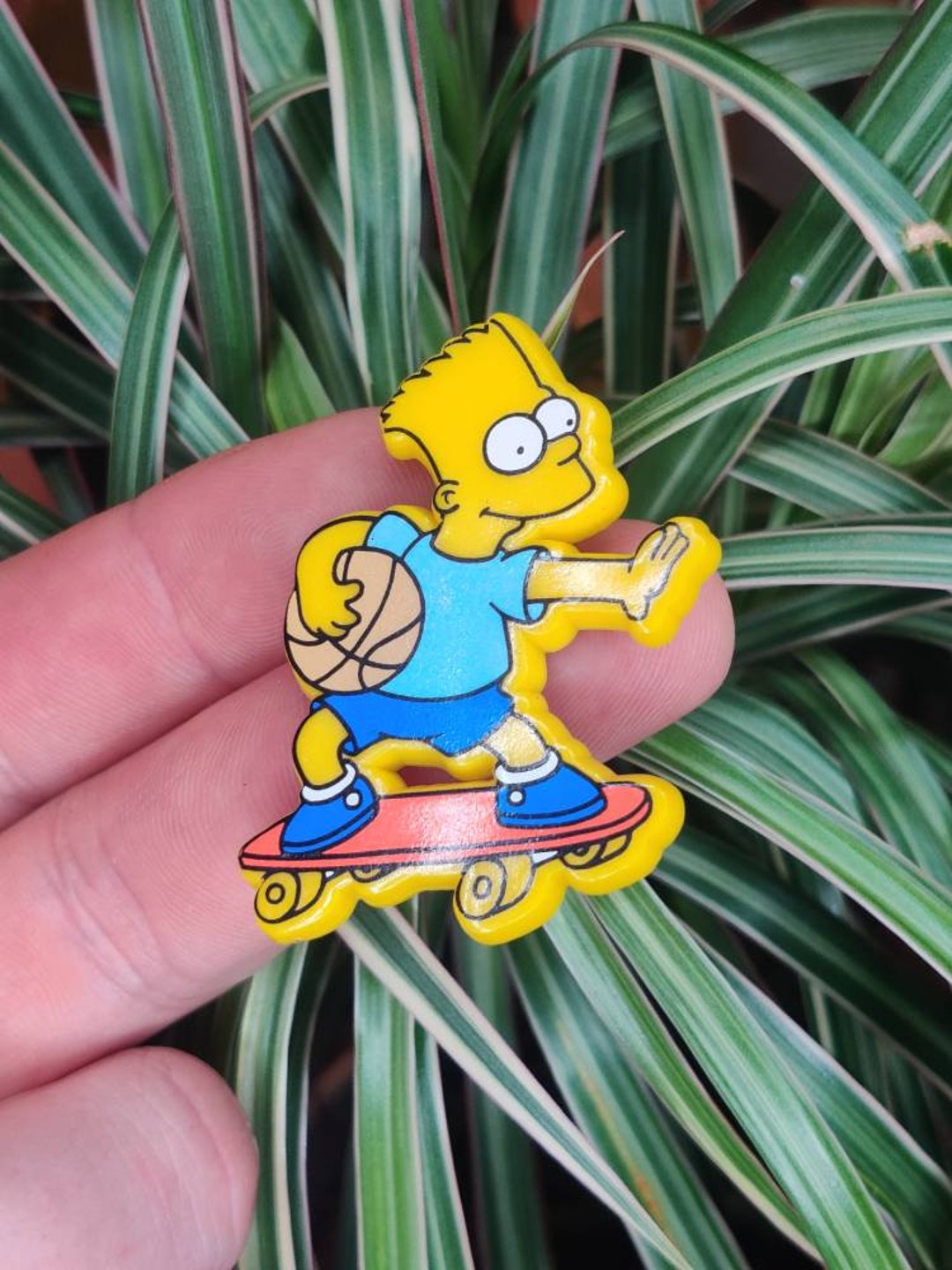 Bart Simpson Vintage Plastic Pin Badge, Matt Groening Bart Simpson ...