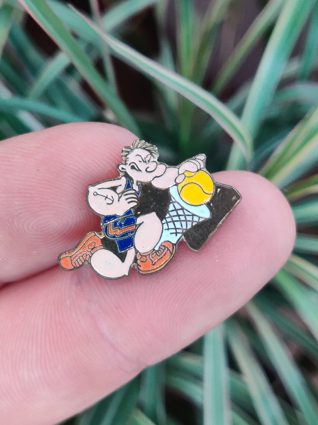 Popeye Basketball Vintage Enamel Lapel Pin Badge. - Etsy