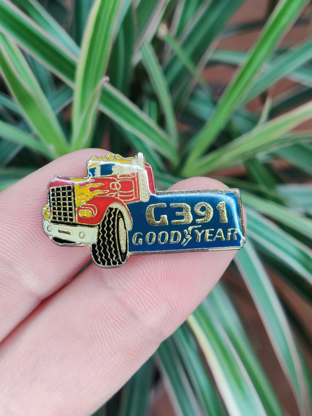 Goodyear G391 American Semi Truck Vintage Enamel Lapel Pin Badge. - Etsy