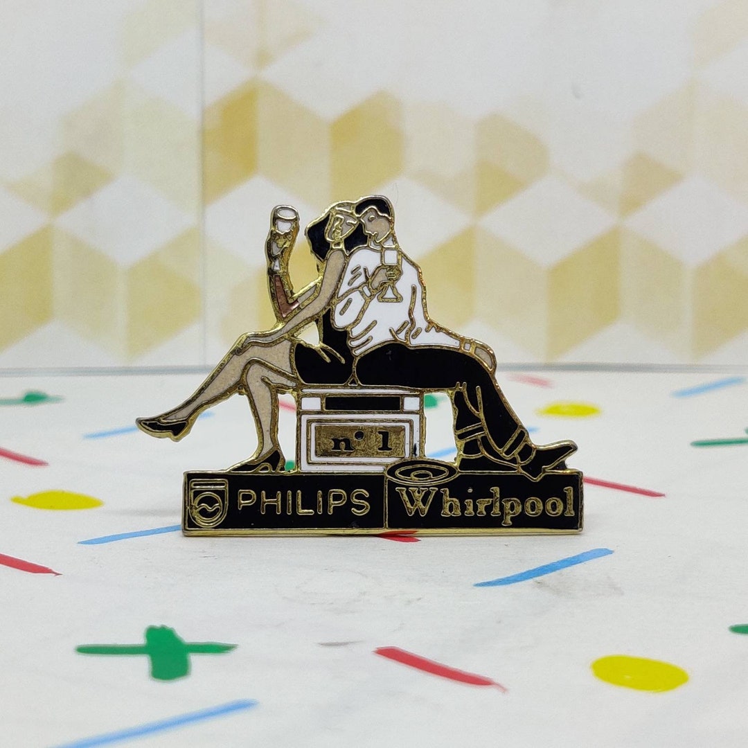 Philips Whirlpool Lapel Pin Badge, Retro Vintage Advertising ...