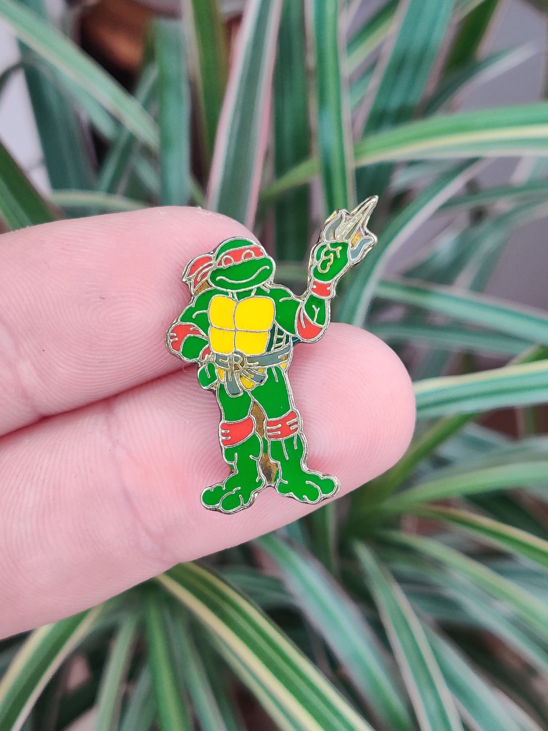 TMNT Raphael Vintage Enamel Lapel Pin Badge. - Etsy