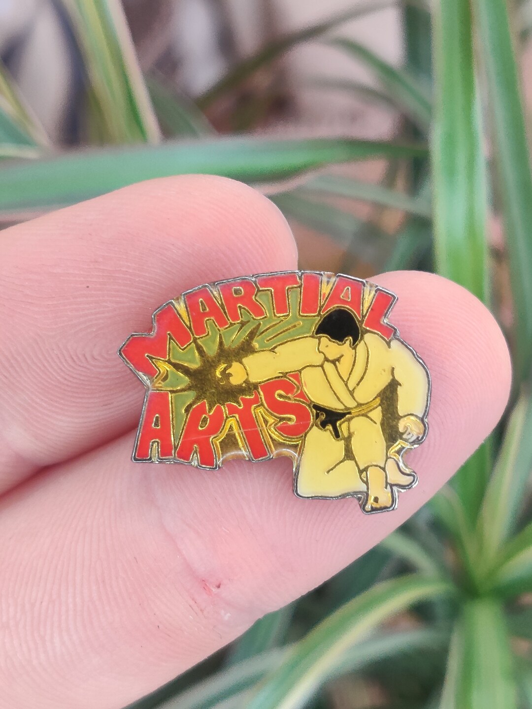 Martial Arts Vintage Enamel Lapel Pin Badge. - Etsy