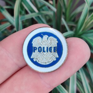 Police USA, Vintage Lapel Pin Badge. - Etsy