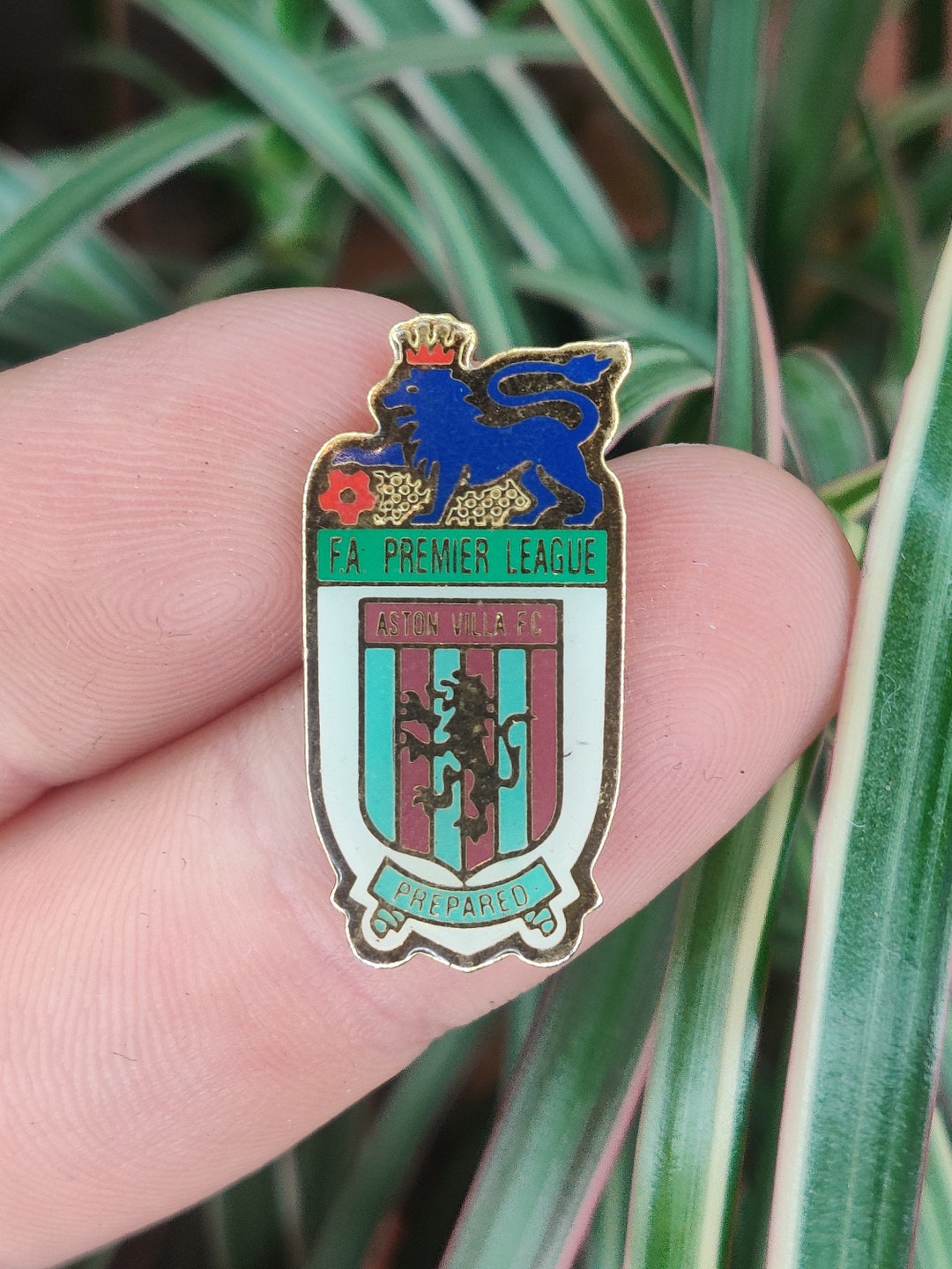 Aston Villa Football Club Soccer Vintage Enamel Lapel Pin Badge, FA ...
