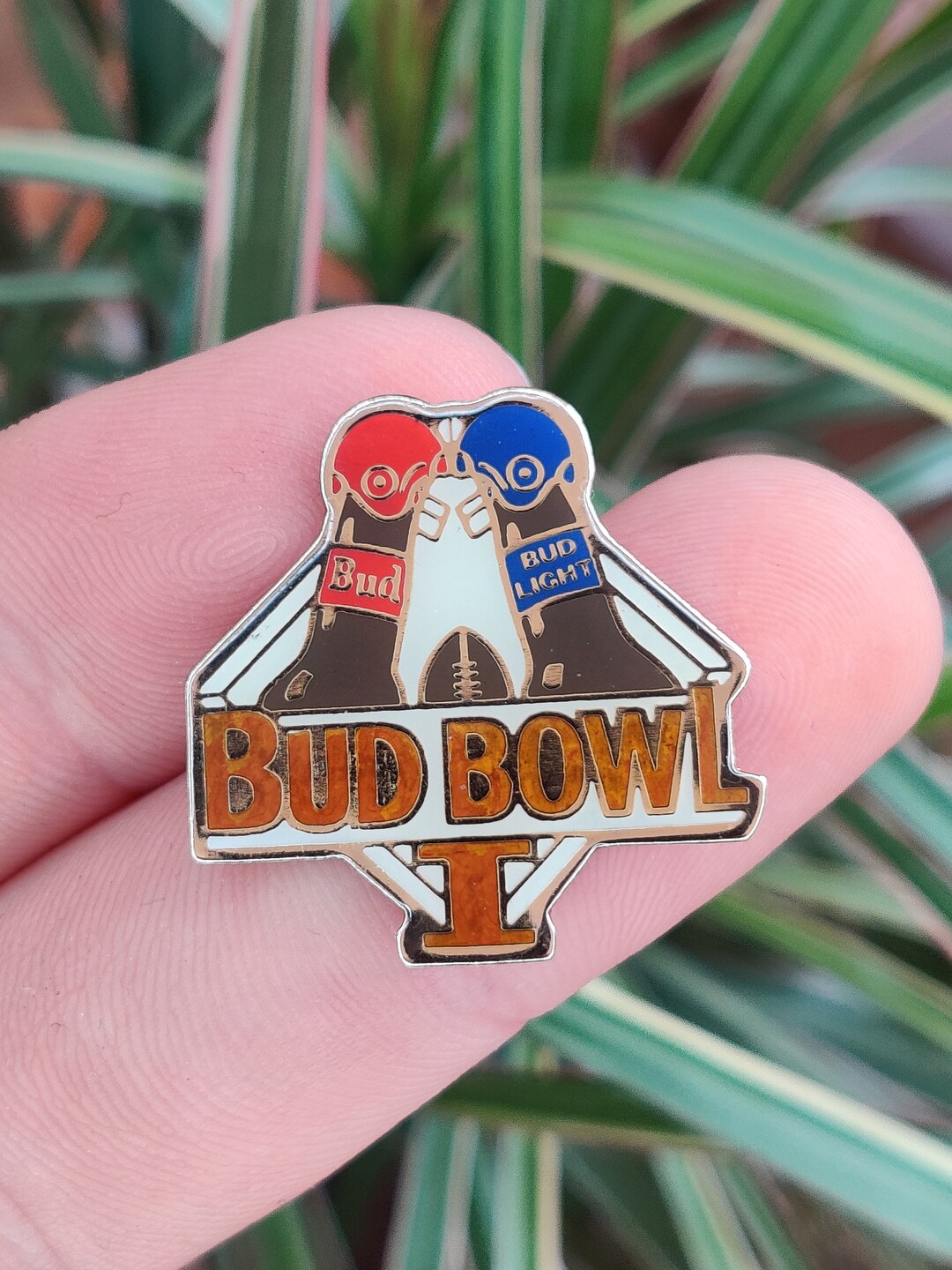 Budweiser Bud Bowl 1 Vintage Enamel Lapel Pin Badge, Super Bowl ...