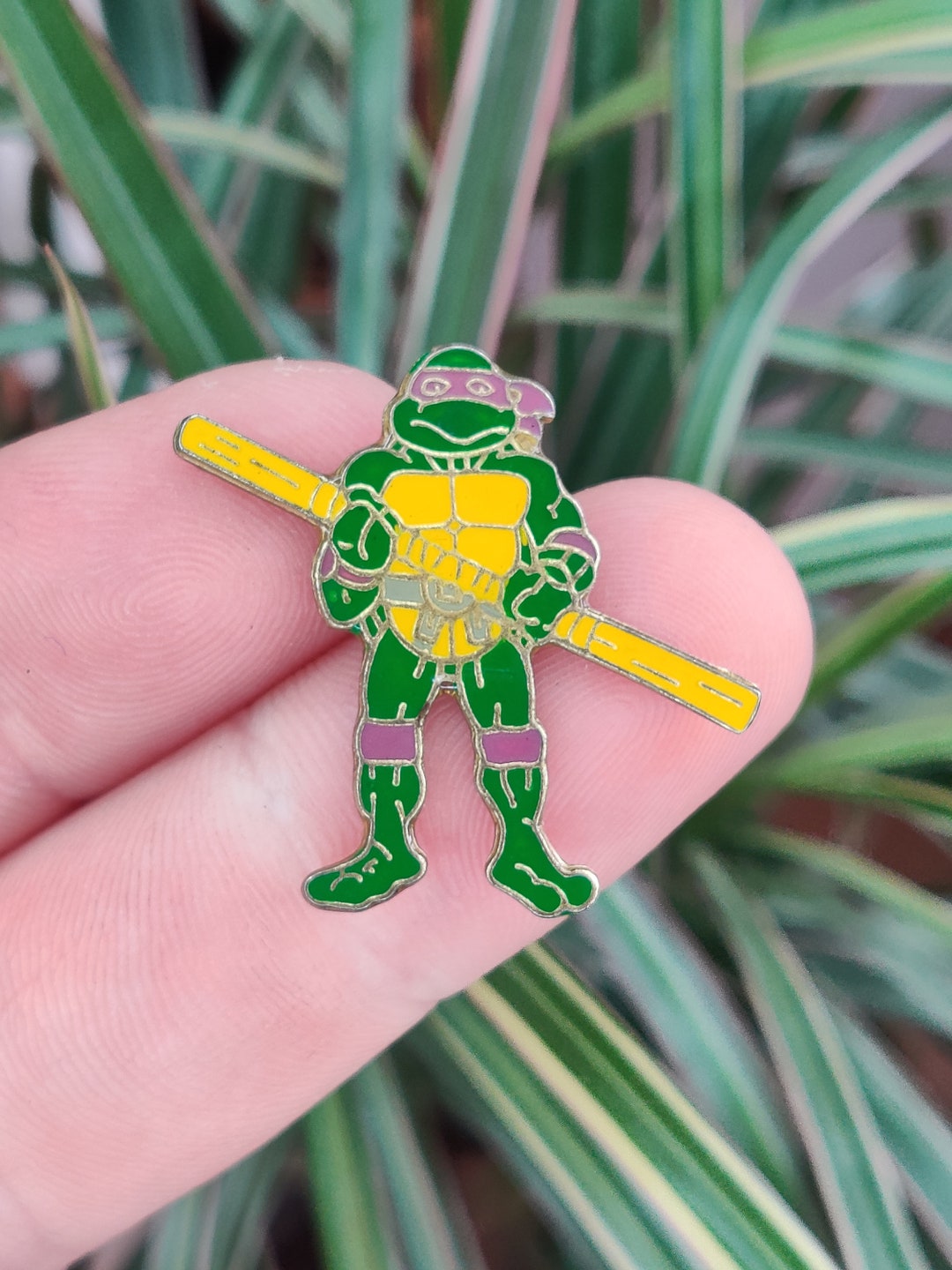 TMNT Donatello Vintage Enamel Lapel Pin Badge. - Etsy