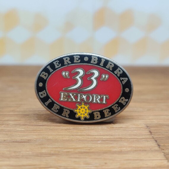 Vintage 33 Export French Beer Pin Badge in Excellent Condition | Etsy