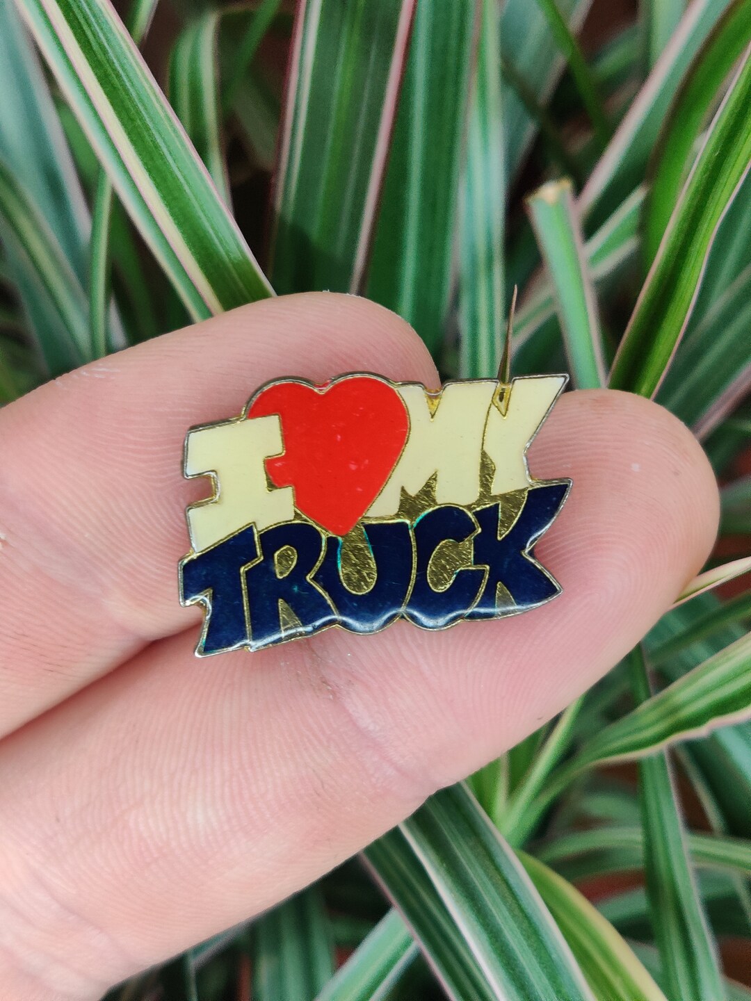 I Love My Truck, Vintage Enamel Lapel Pin Badge. - Etsy
