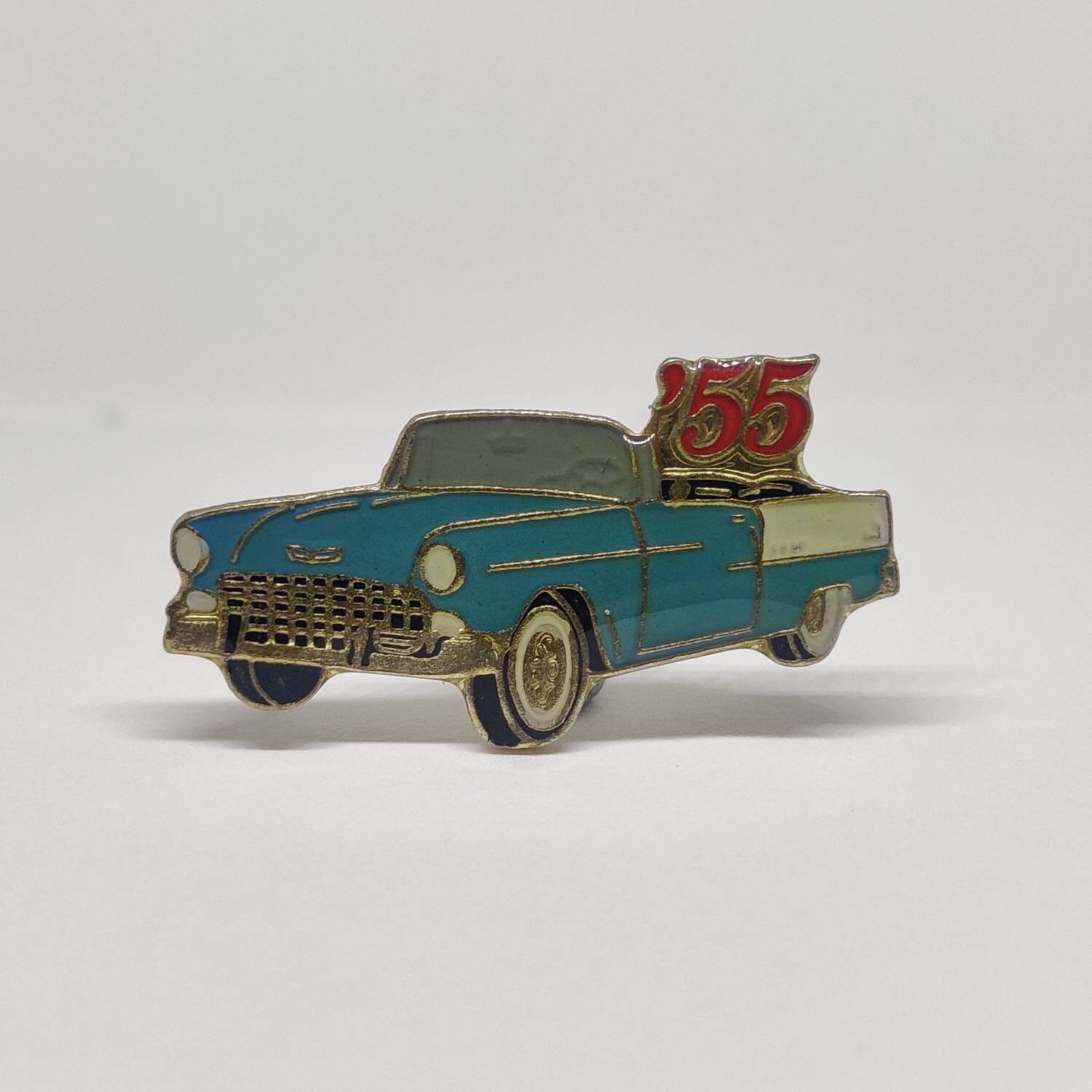 Chevrolet 55 Vintage Enamel Pin Badge. | Etsy