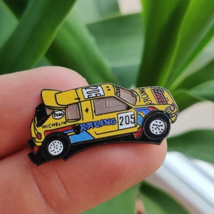 Peugeot Dakar Rally 1990 Race Car Vintage Enamel Lapel Pin Badge. - Etsy