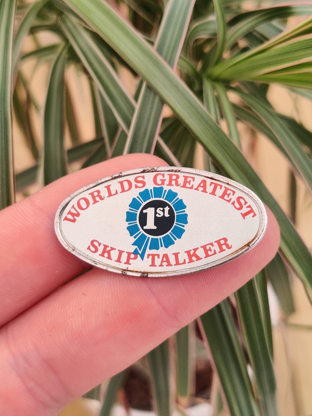 World's Greatest Skip Talker CB Radio Operator Vintage Brooch Back ...