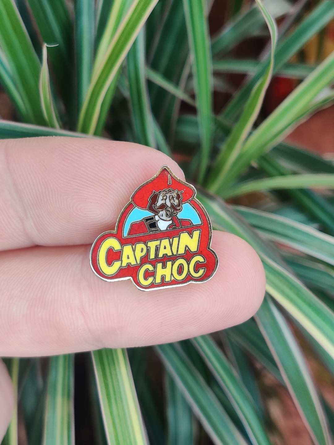 Captain Choc Vintage Enamel Pin Badge. - Etsy
