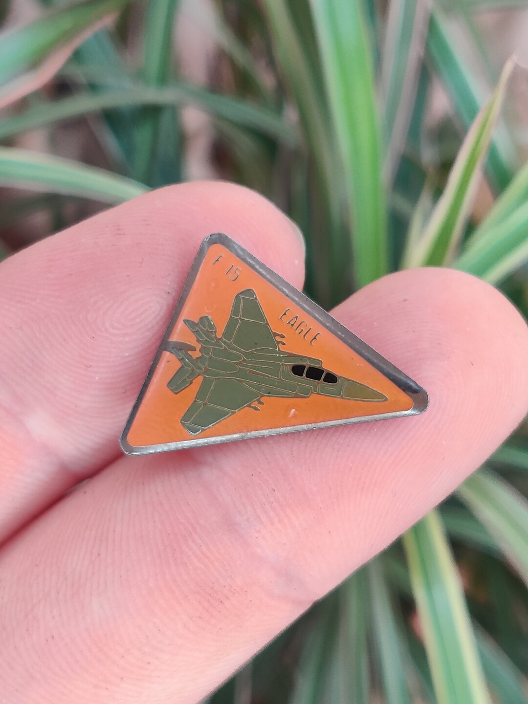 F-15 Eagle Fighter Jet Pin, U.S Air Force Vintage Enamel Lapel Pin ...