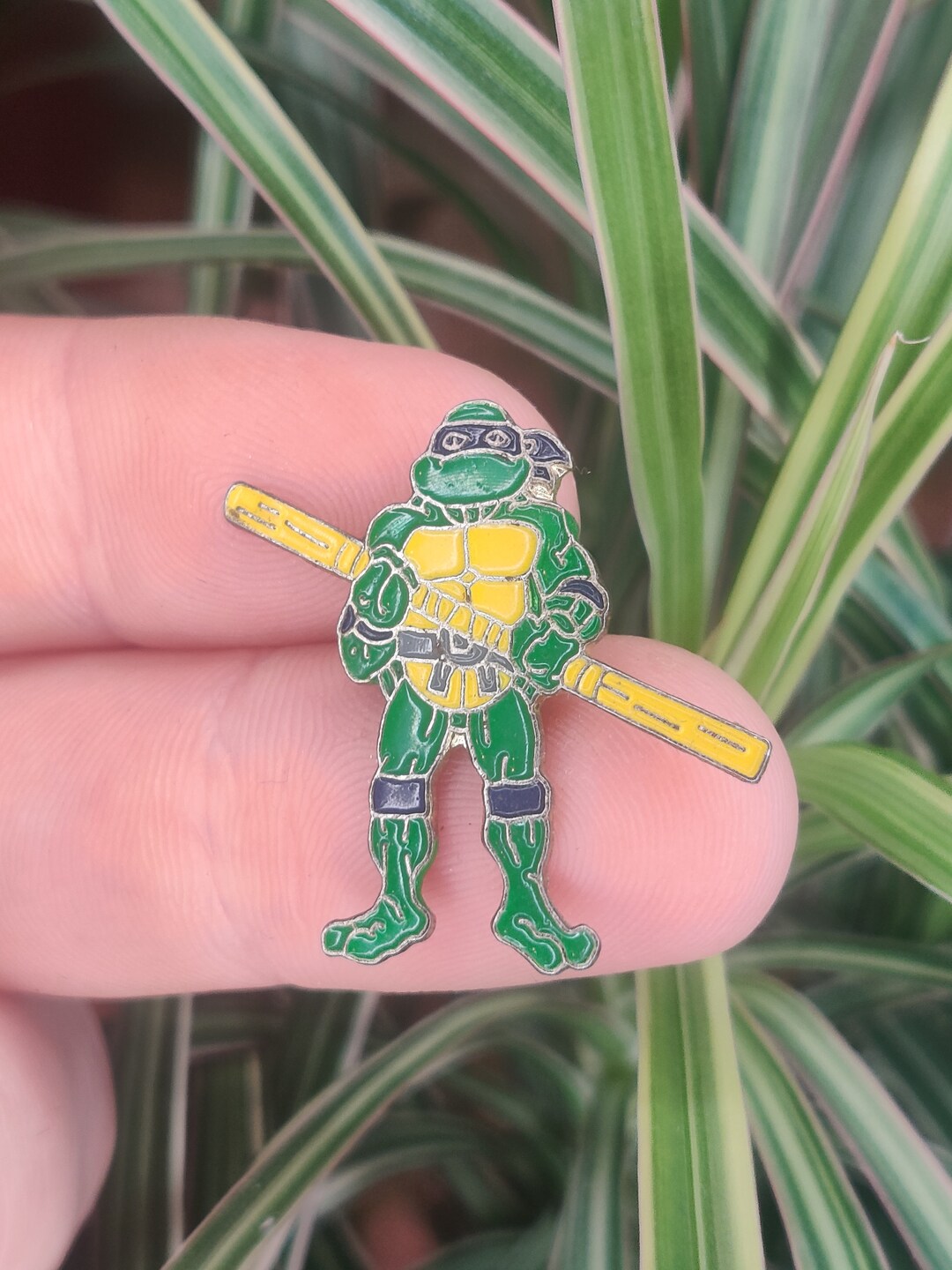 TMNT Donatello Vintage Enamel Lapel Pin Badge. - Etsy
