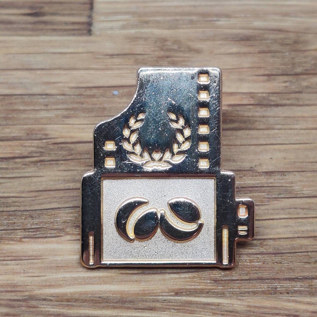 Gold Tone Roll Film Lapel Pin Badge, Vintage Collectable Retro Film ...