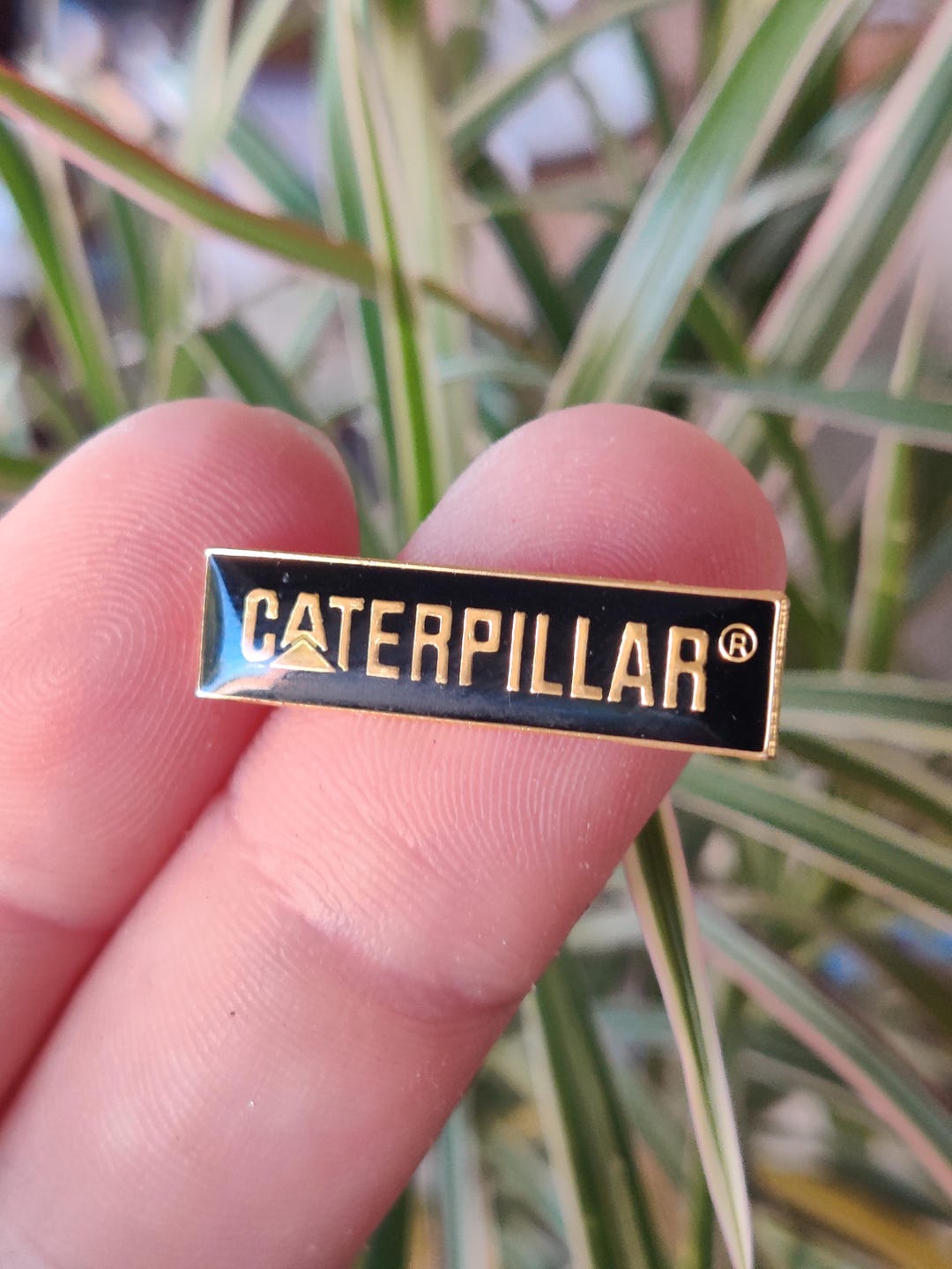 Caterpillar Vintage Enamel Lapel Pin Badge - Etsy