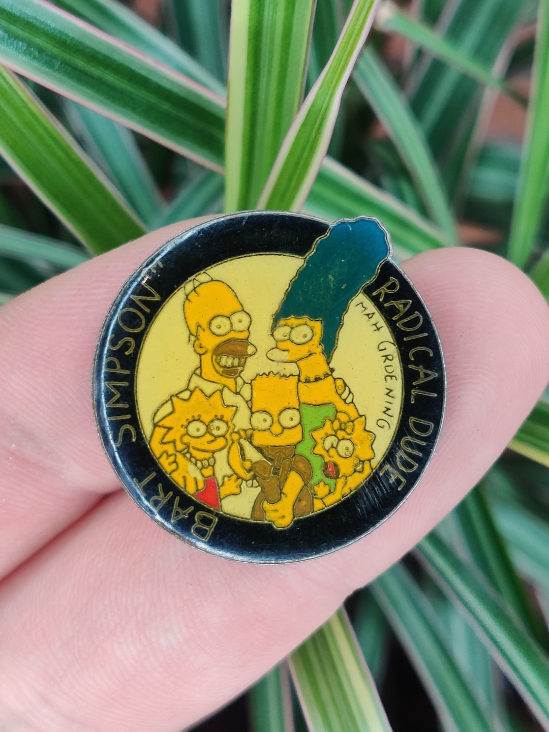 The Simpsons Vintage Enamel Lapel Pin Badge, Matt Groening, the ...